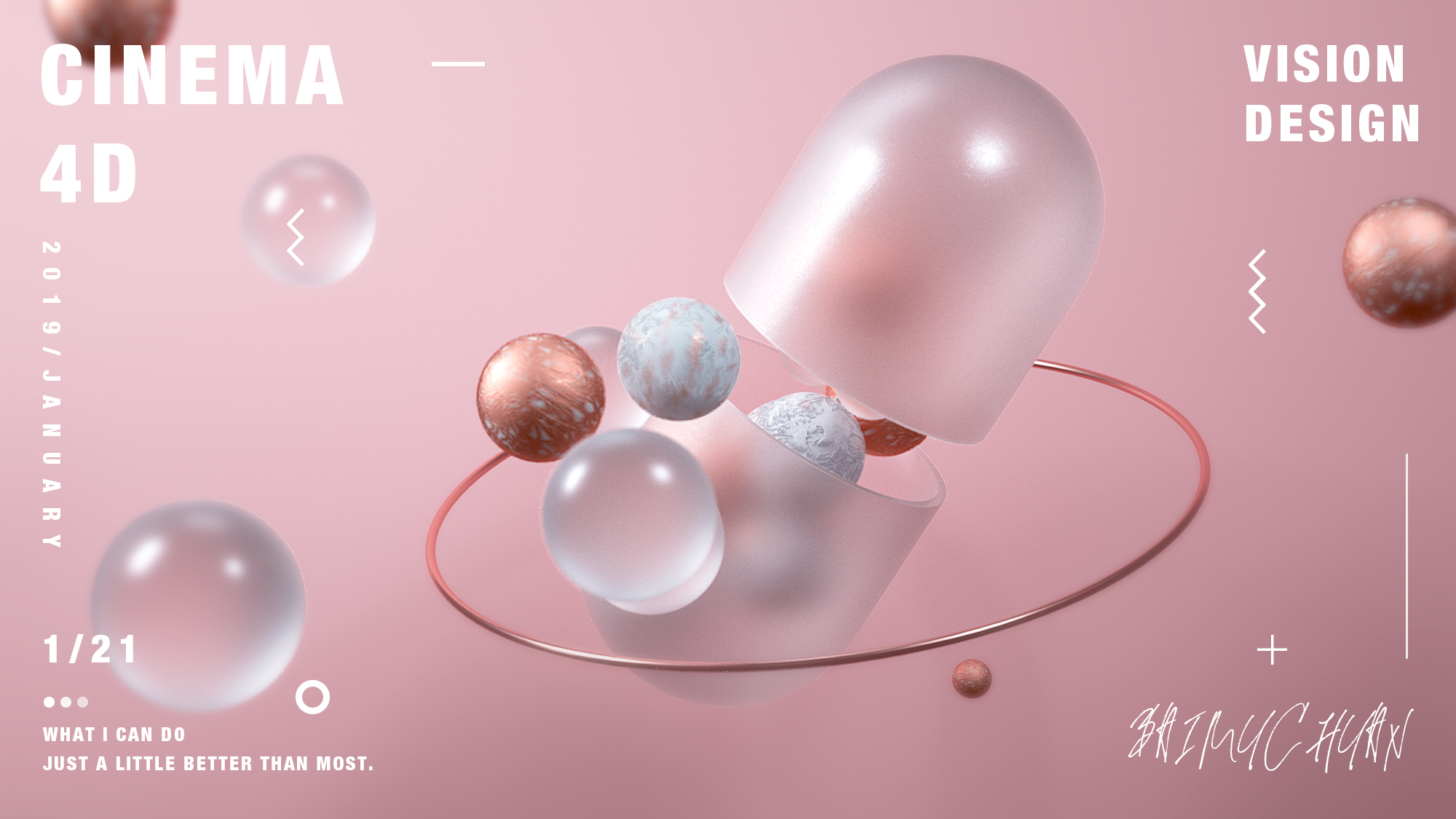 C4D视觉海报_黄宝_【68Design】